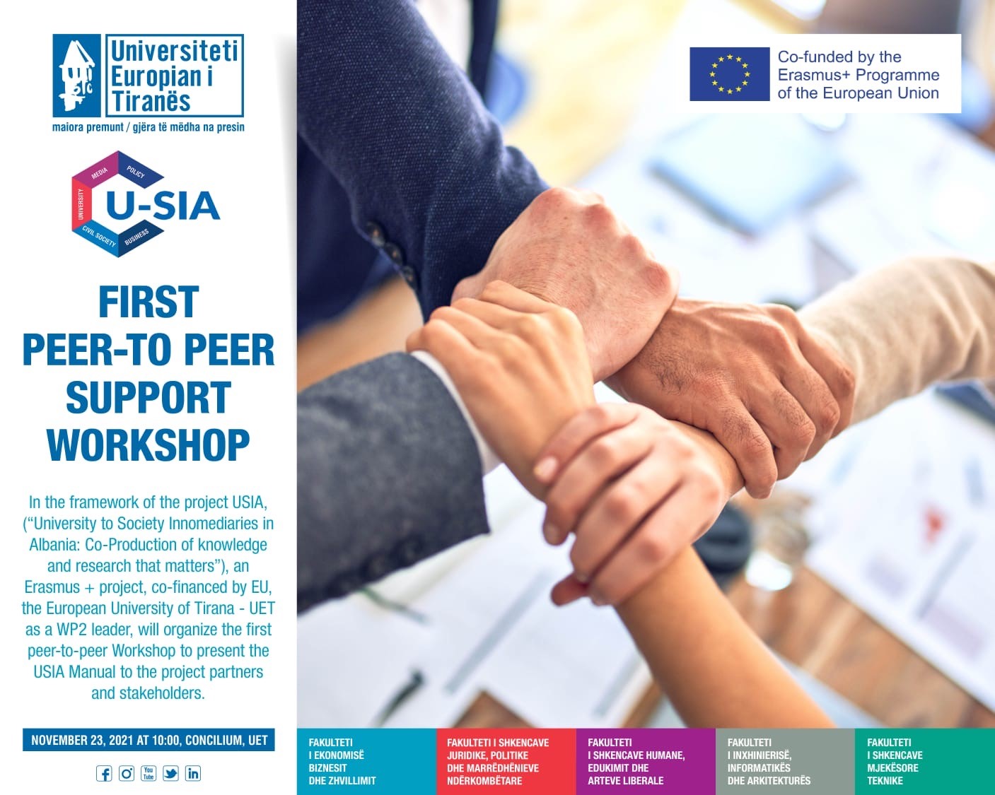 First peer-to-peer Workshop organised by UET – U-SIA